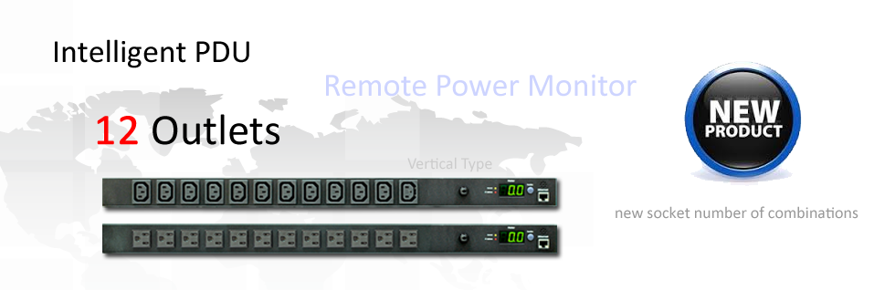 Remote power monitoring PDU in 12 sockets