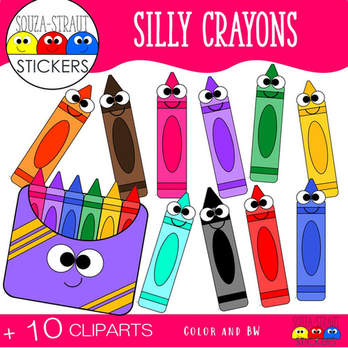 Silly Crayons Clip Arts | simplescaixadeideias