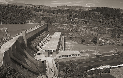 Roxburgh Dam, Jonathan Bourla NZ black & white photograph