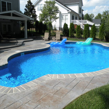 Stamped Concrete Pool Decks | Greystone Masonry, Inc. | Stafford, VA