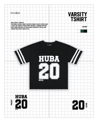 HUBA Varsity T-Shirt - Black | HUBA