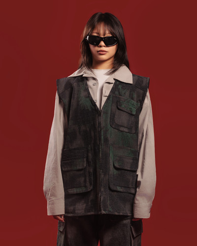 HUBA Floral Utility Jacket - Green | HUBA