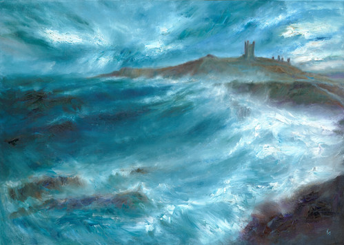Storm OverThe Bay - Dunstanburgh | Kate Van Suddese Art