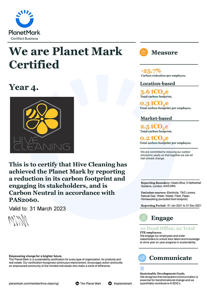We are Planet Mark Certified!