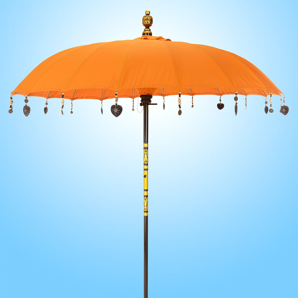 Orange coconut Bali Parasol PLAIN | baliparasol.com