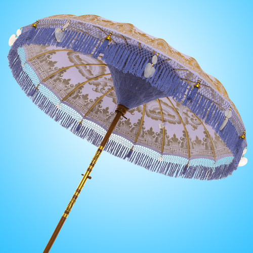 Purple Lavender gold Bali Parasol | baliparasol.com