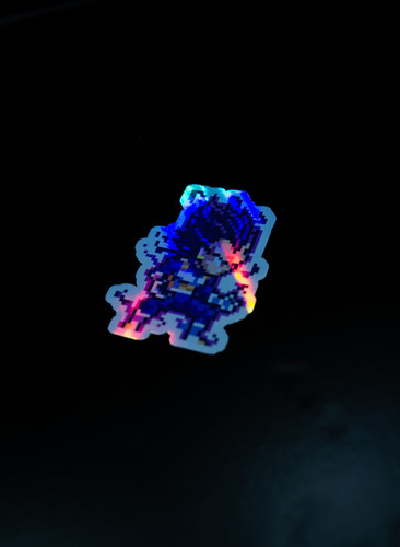 Ultra Ego | Pixel Vegeta | Holographic Sticker | Fighting Stance ...