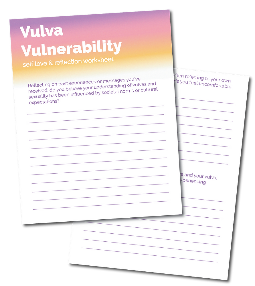 Vulva Vulnerability: Self Love & Reflection Worksheet