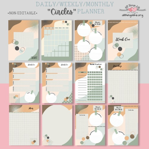 "Circles" - Daily/Weekly/Monthly Planner - Digital Download | All ...