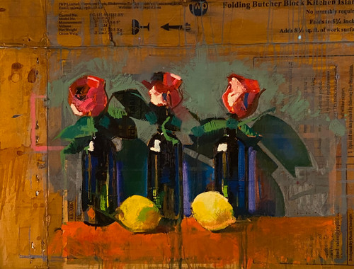 Danny Pockets (1964-2018) 'Still Life With Lemons' | Rye Art Gallery
