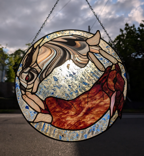 Chasing Bunnies available at House of Orange Gallery | Magic Hour Glass