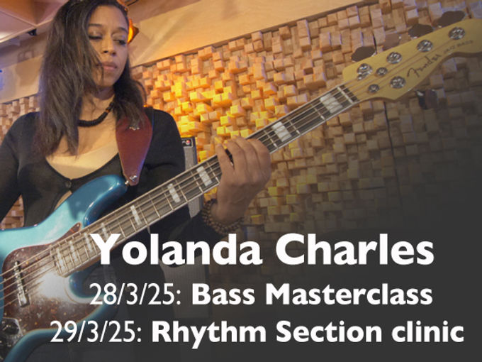 YOLANDA CHARLES’ BASS GUITAR WORKSHOP AND RHYTHM SECTION CLINIC