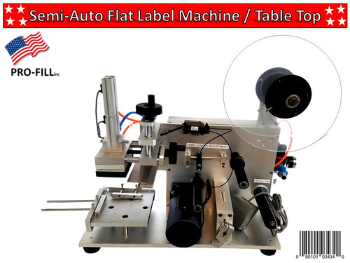 Semi-Auto Flat Label Machine Table Top #34340 | Pro-Fill Inc