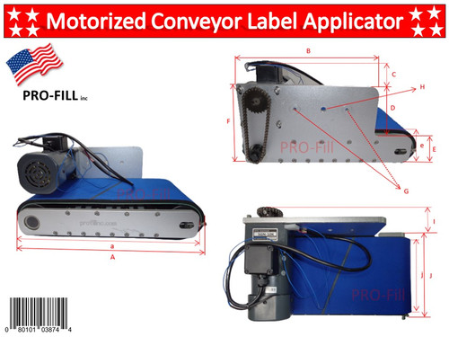 Motorized Conveyor Label Applicator | Pro-Fill Inc