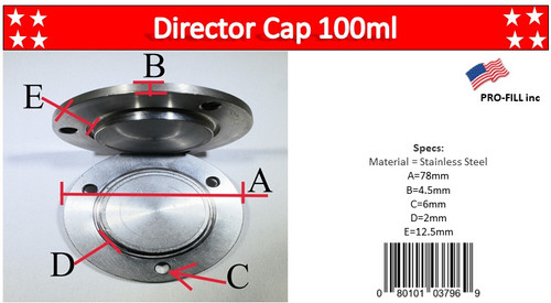 Director Cap - Stainless Steel | Pro-Fill Inc