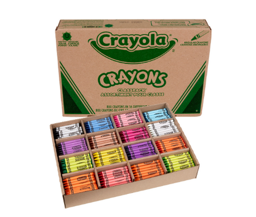 Crayola Classpack Standard Crayons, 16 Assorted Colors, Pack Of 800 ...