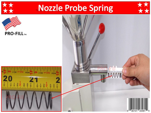 Nozzle Probe Spring for pneumatic filler | Pro-Fill Inc