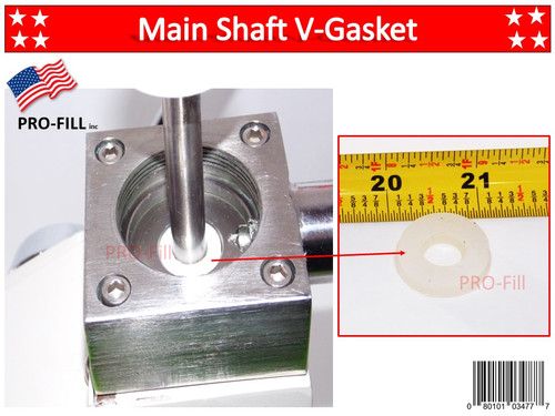 Piston Shaft V-Gasket for pneumatic filler | Pro-Fill Inc