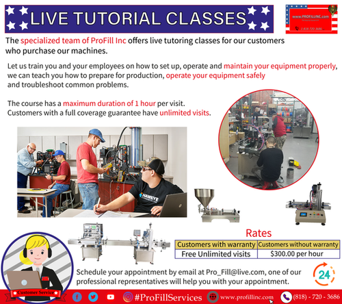 Live Tutorial Classes | Pro-Fill Inc