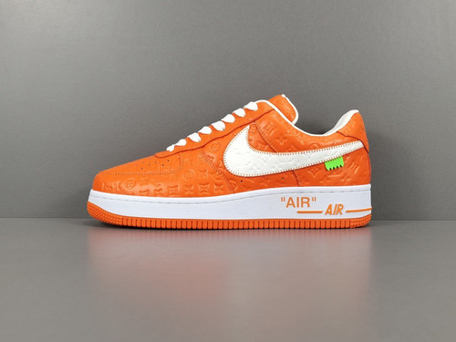 L x AF1 Monogram Embossed Orange | highstreetporter