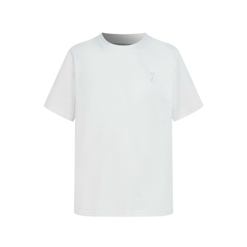 AMI SS25 3D Logo Tee in White | highstreetporter