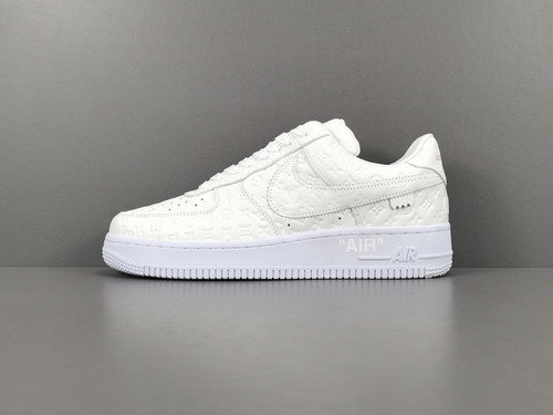L x AF1 Monogram Embossed Milk White | highstreetporter