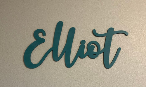 Wooden Name Cut Outs- Painted | Blue Cedar Branding