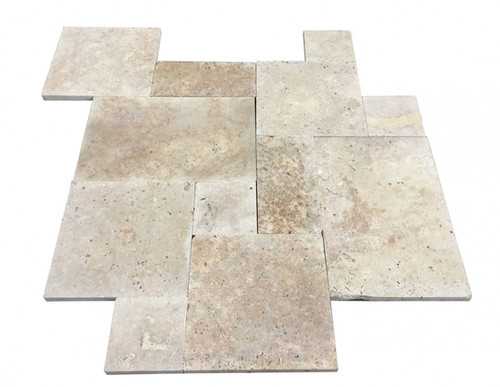 Walnut Travertine Pattern & Coping | TLC Supply, Inc. Braintree, MA