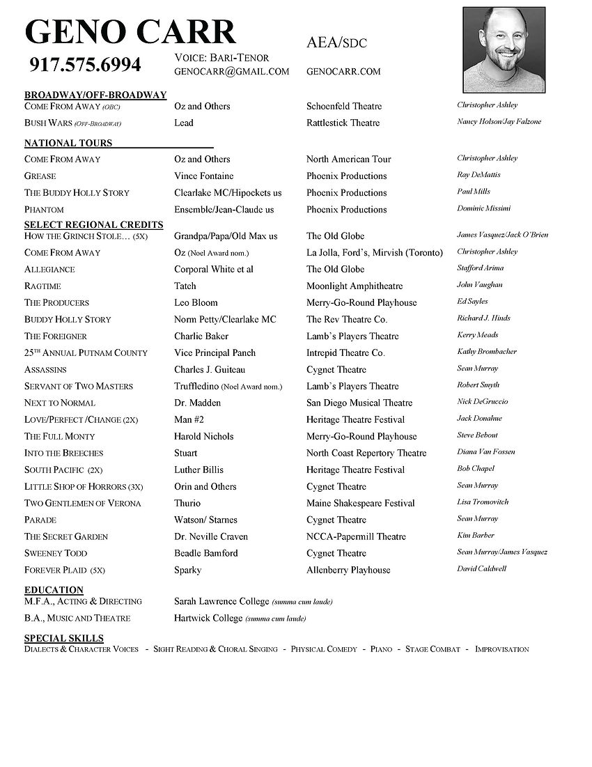 Actor/Singer | genocarr