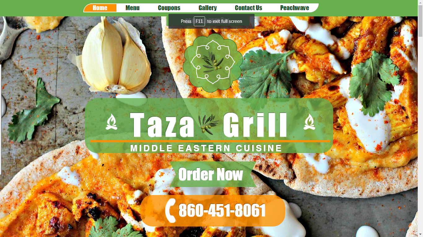 Taza Grill-Menu