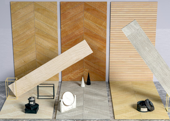 24x48 Chevron Wood Look Porcelain Tiles | Mirrella