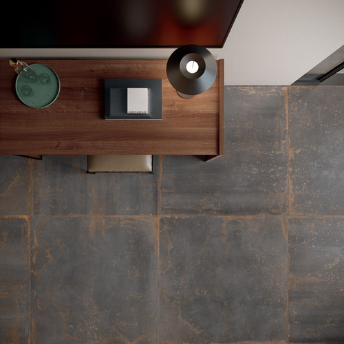 Oxide Iron Metal Look 48x48 Porcelain Tile | mirrella