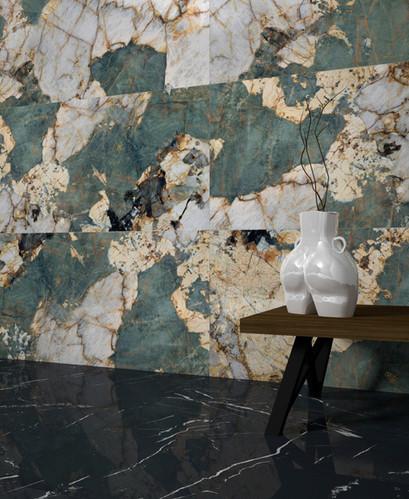 Patagonia Emerald Marmoteca 24x48 Polished Marble Look Porcelain Tile ...