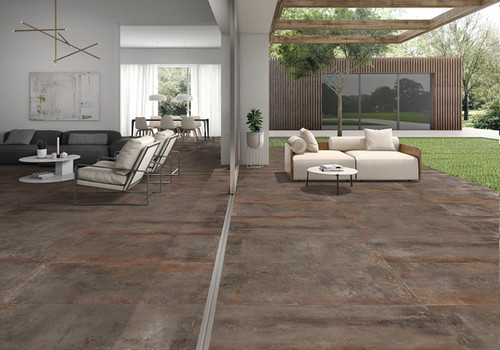 Gravity 24x48 Metal Look Porcelain Tile | mirrella