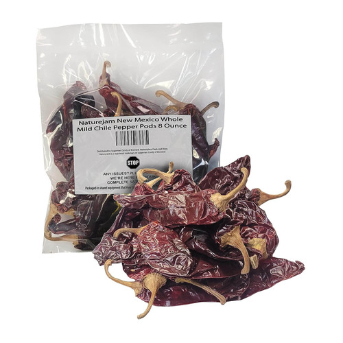 New Mexico Whole Mild Chile Pepper Pods 8 Ounce | Naturejamusa.com