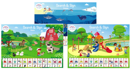Search and sign posters - set of 3 | signinghands