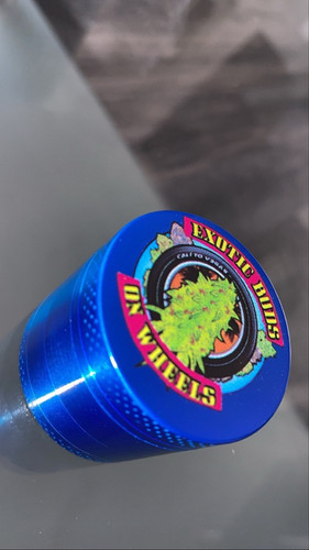 Blue exotic buds 4-piece grinder | ExoticBudsOnWheels