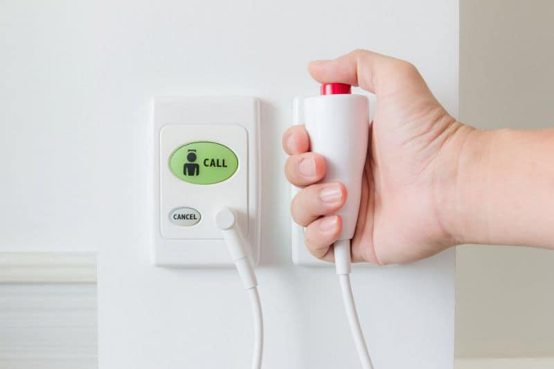 A nurse call button