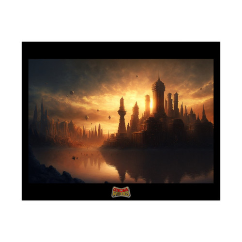 Limitless Cityscapes - "Golden Metropolis" - Rolled Poster ...