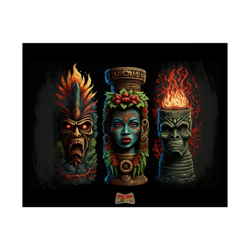 Tiki Monster Mayhem - "Tiki Triad" - Rolled Poster | PistonPoweredPrints