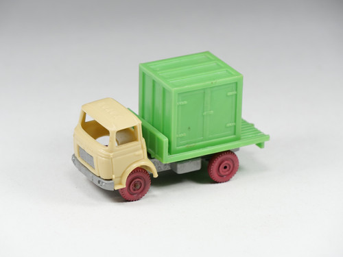 CLE - 2 - Berliet Gak Plateau avec Container - BONUX - Beige et Vert ...