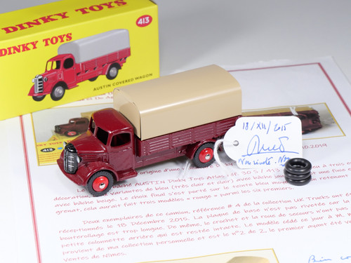DINKY TOYS ATLAS - 413 - Essai / Prototype - Austin Covered Wagon - JM ...