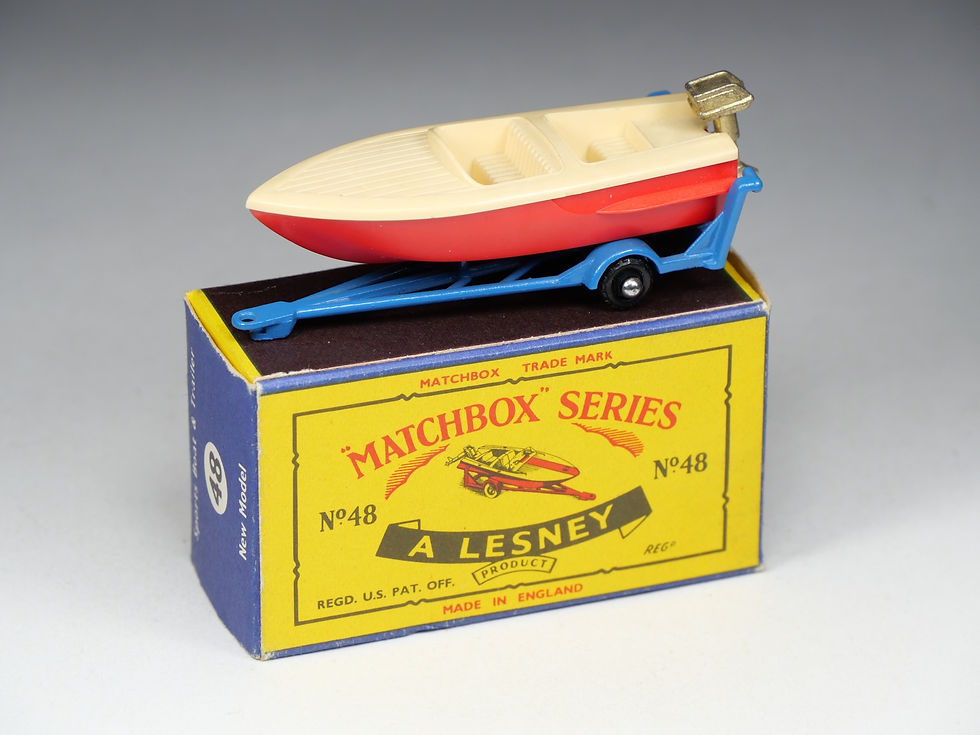 MATCHBOX - Moko - 48 - Sports Boat and Trailer - Boite type C | BRICABOCK