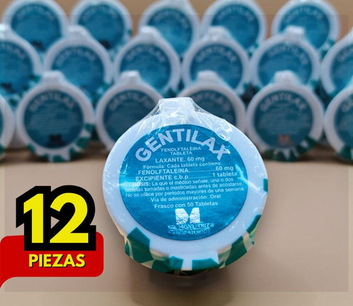 Gentilax Laxante 50 Tabletas 12 Piezas | Productos Naturistas