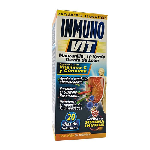 Inmuno Vit Sistema Inmune con Curcuma y Vitamina C Vida Natural 60 ...