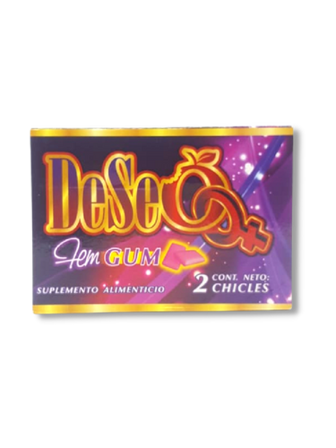 Deseo Fem Gum cartera con 2 chicles | Productos Naturistas