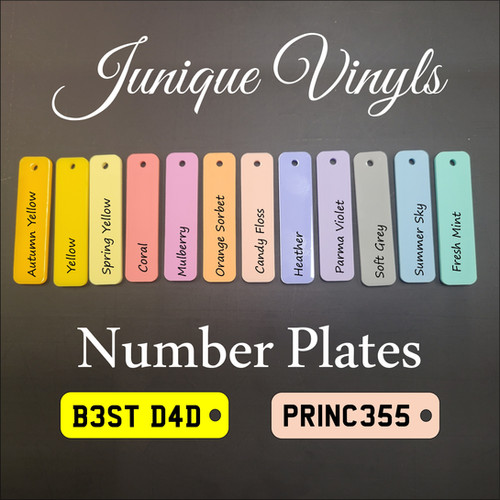 Acrylic Number Plates | Junique vinyls
