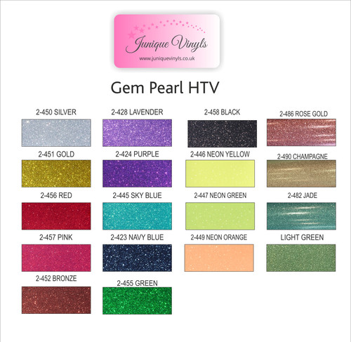 *Gem Pearl Glitter* HTV Vinyl | Junique vinyls