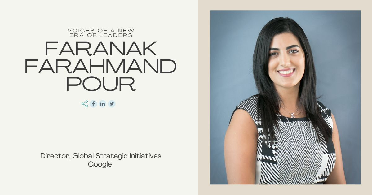 Faranak Farahmand Pour as a voice for a new era of leaders