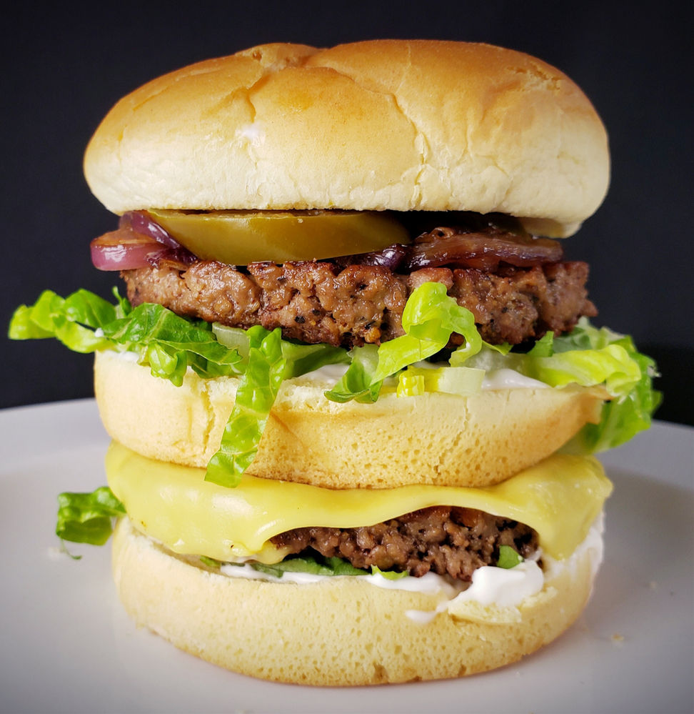DOUBLE DECKER VEGAN BURGERS